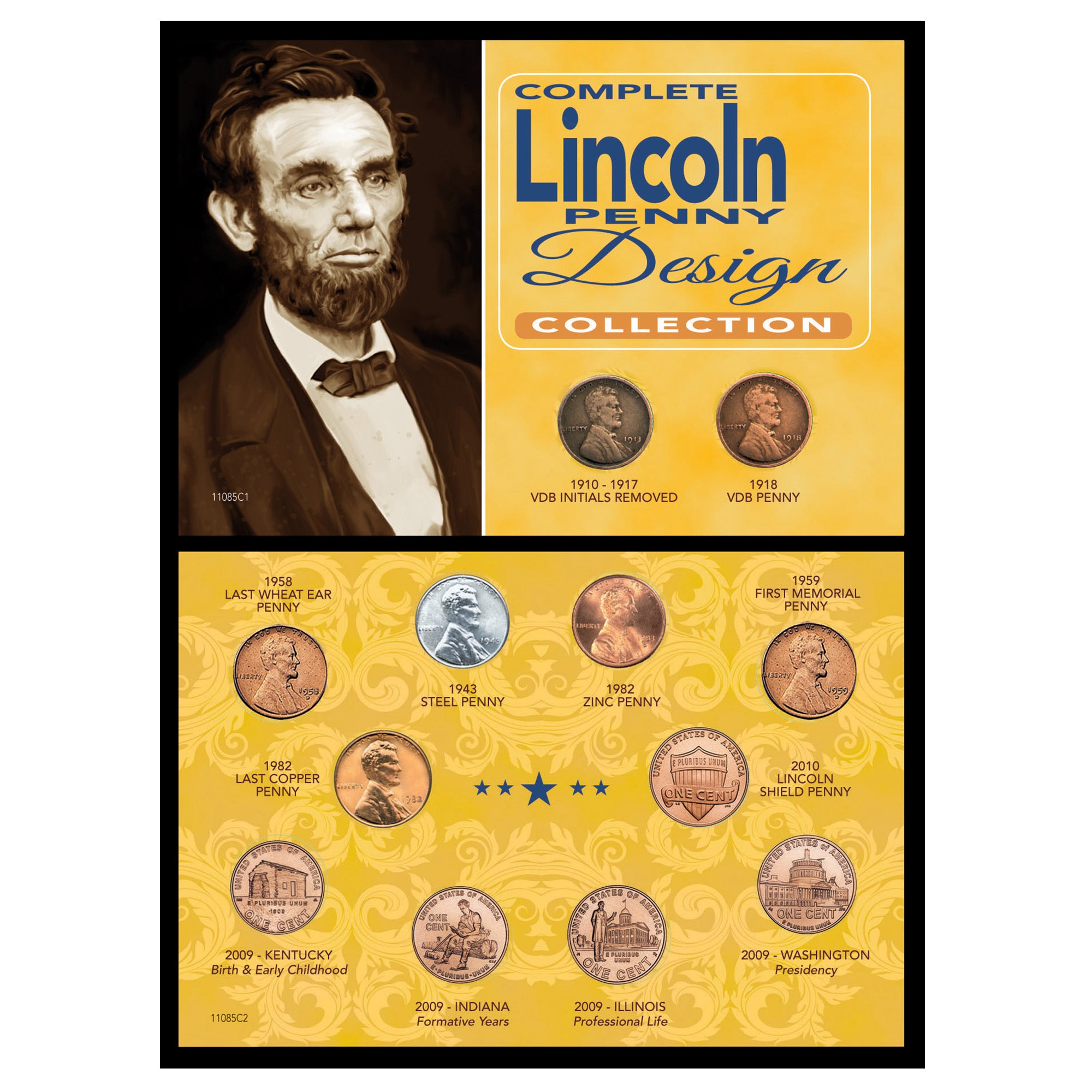 Complete Lincoln Penny Design Collection – The Franklin Mint