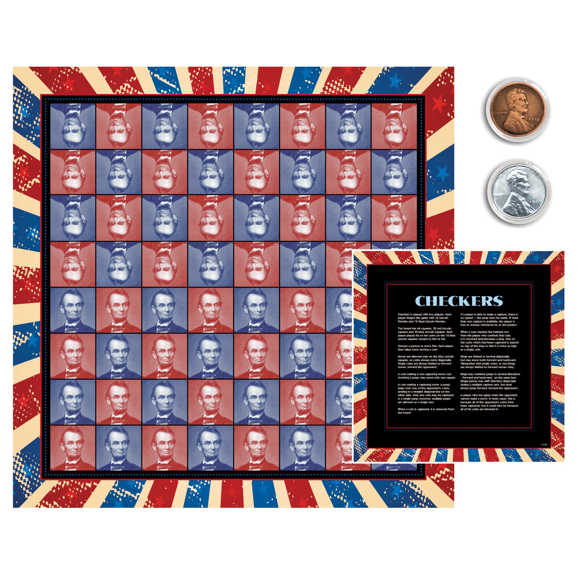 Lincoln Coin Checkers Set – The Franklin Mint