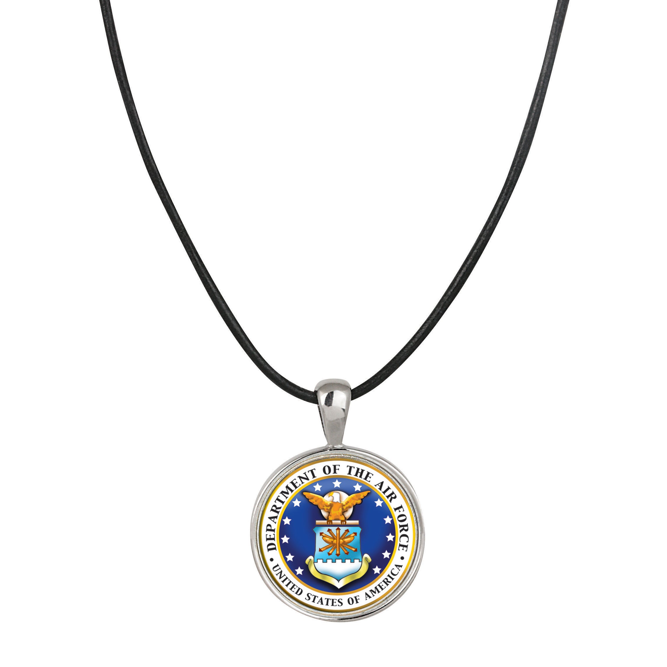 Air Force Colorized Quarter Pendant With Leather Cord – The Franklin Mint