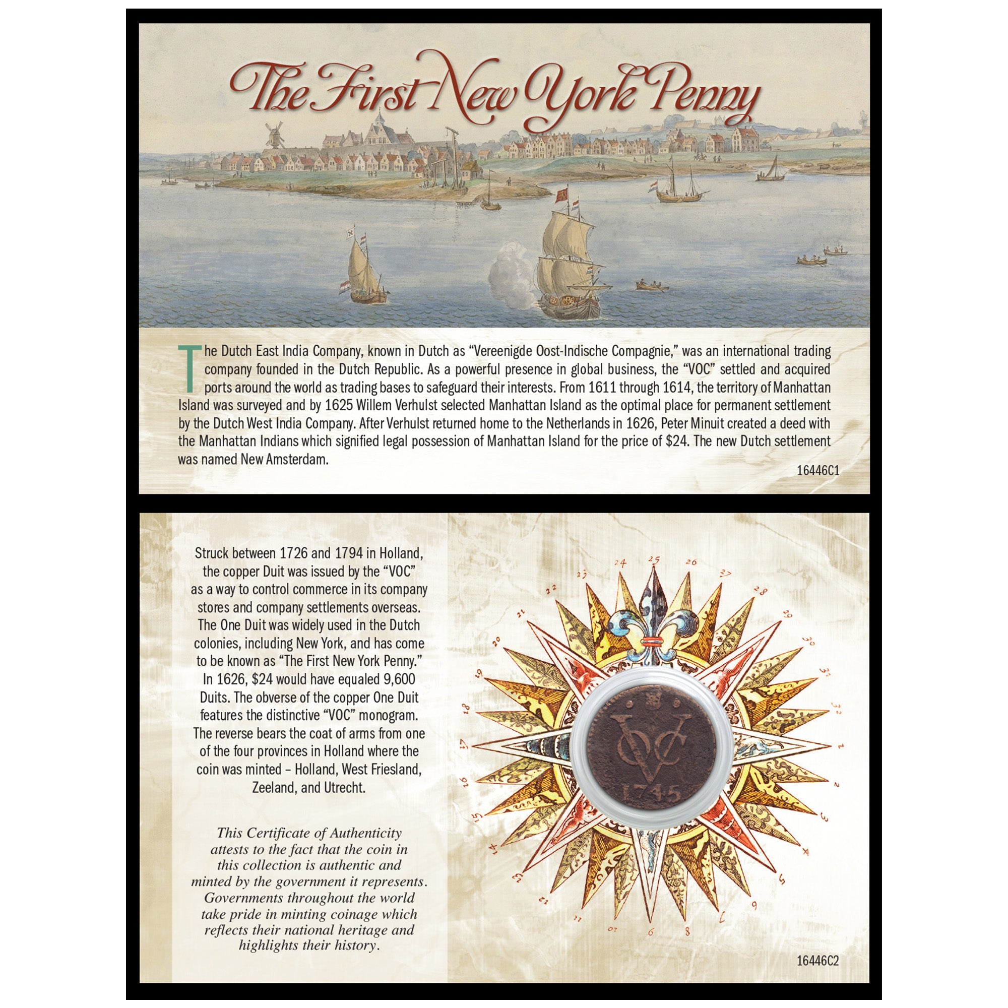 The First New York Penny Coin – The Franklin Mint