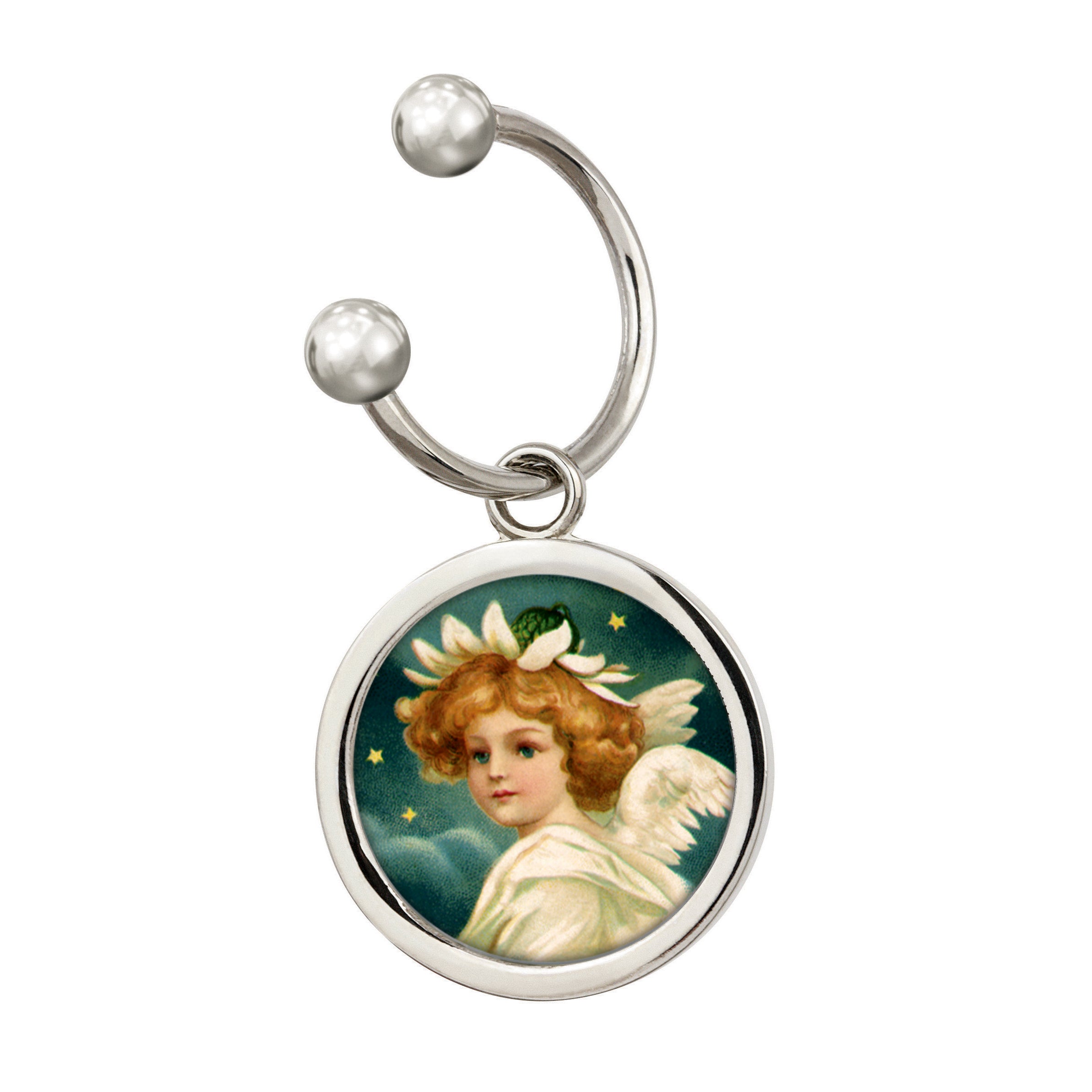 Holiday Angel Colorized JFK Half Dollar Silvertone Keychain – The ...