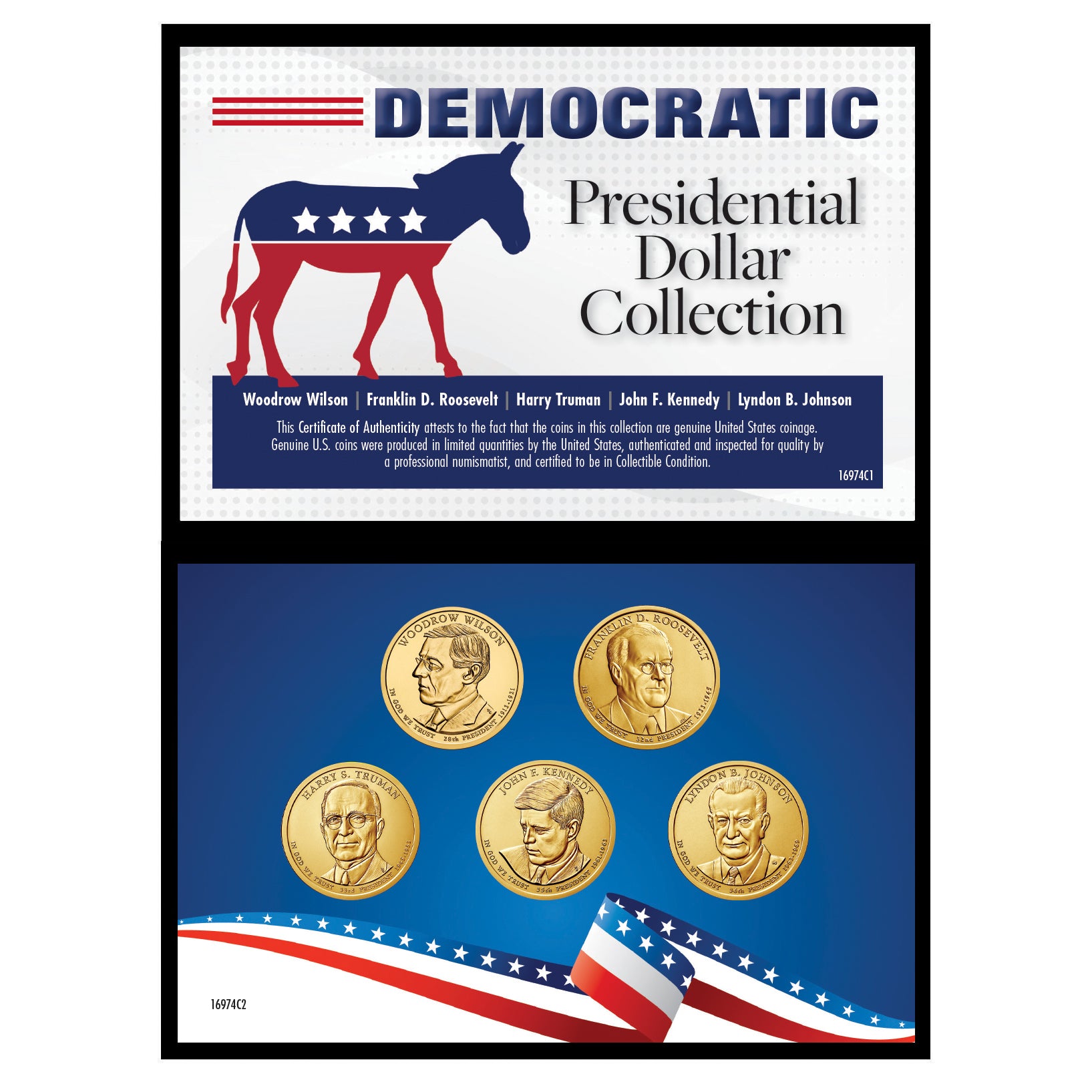Democratic Presidential Dollar Set – The Franklin Mint