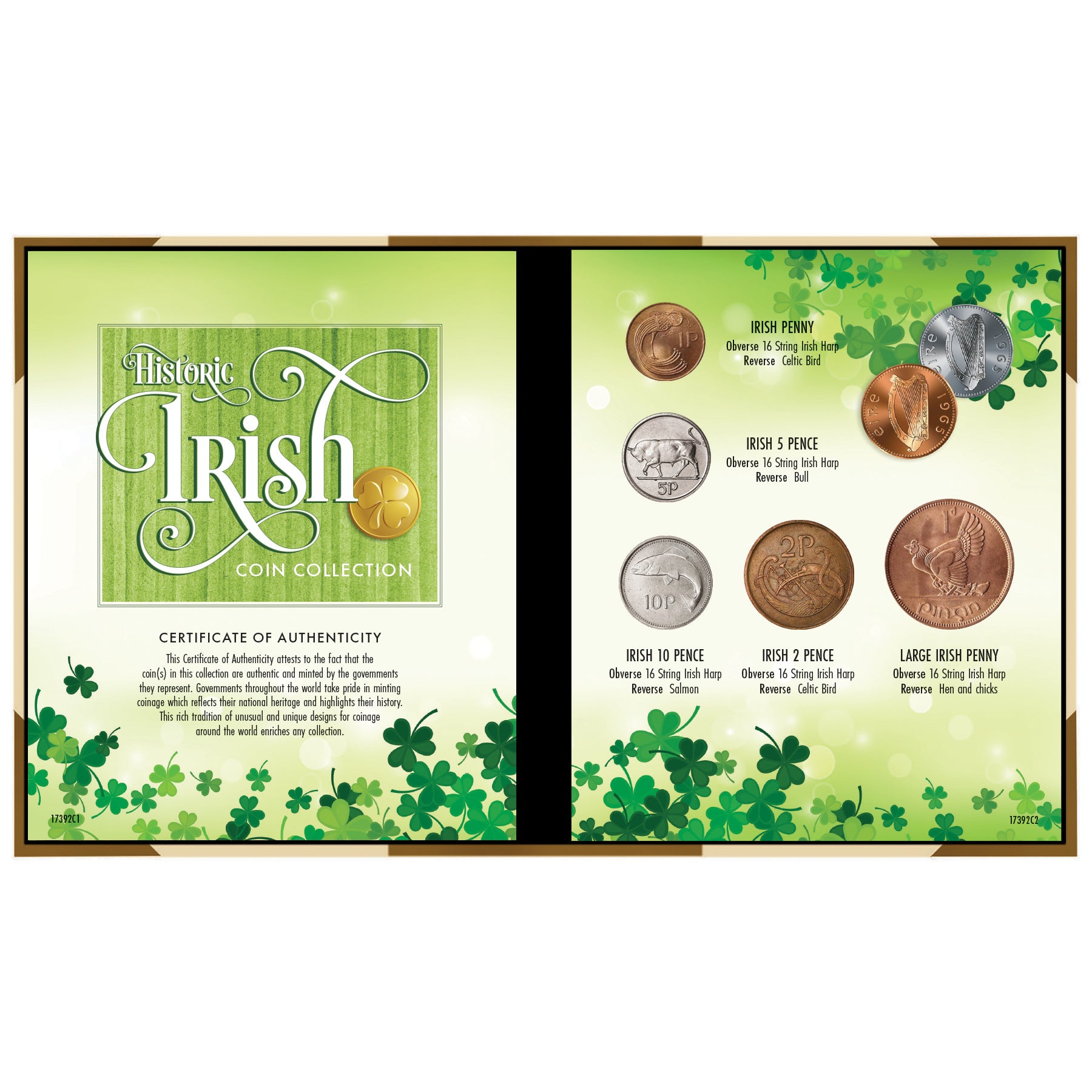 Historic Irish 5 Piece Coin Set – The Franklin Mint