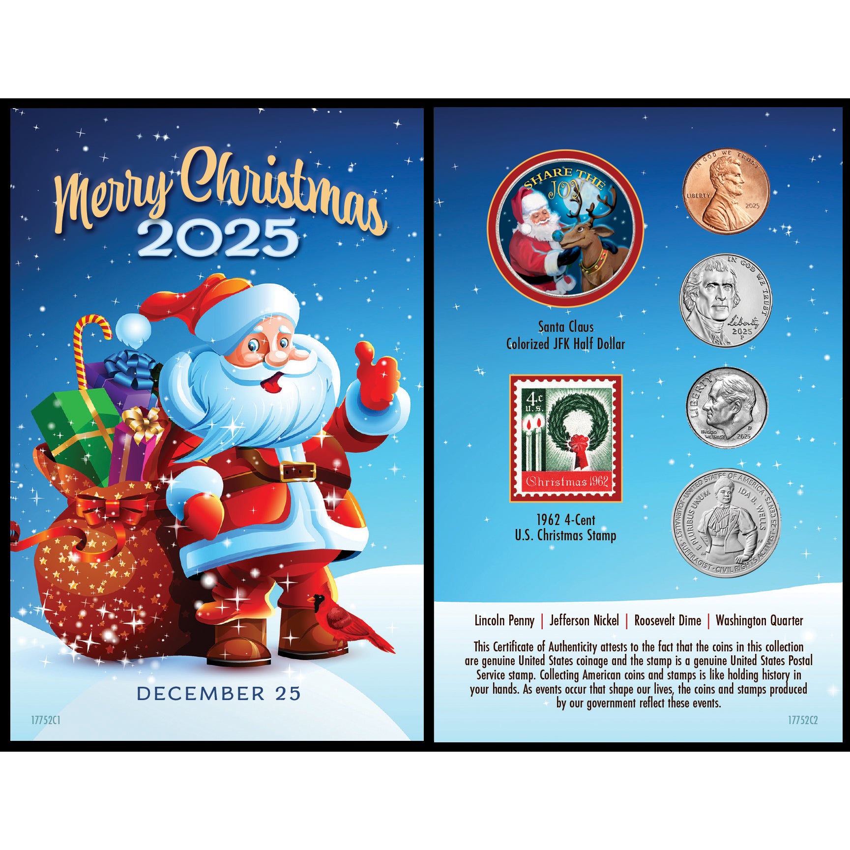 2025 Santa Coin Collectible Greeting Card – The Franklin Mint