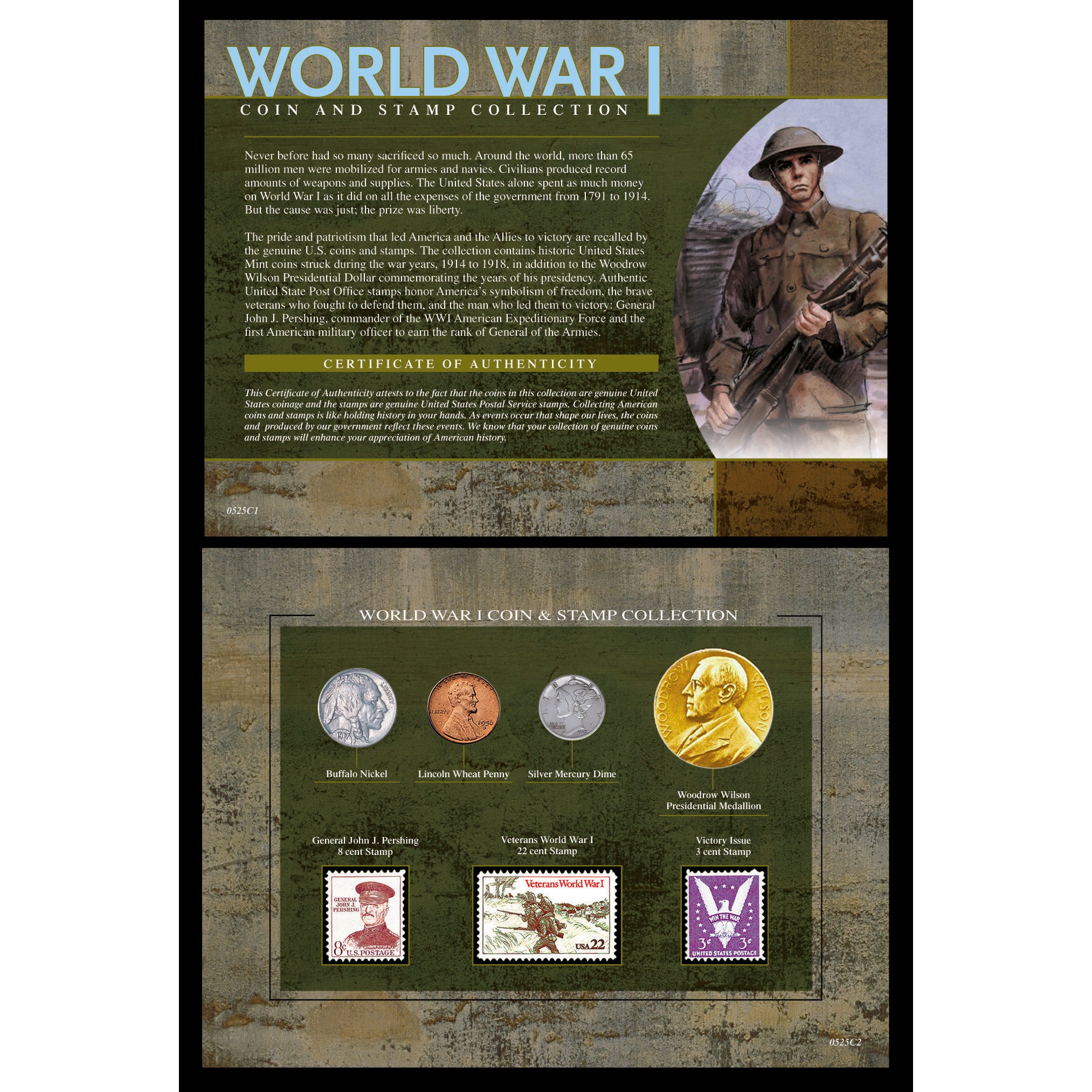 World War I Coin & Stamp Collection – The Franklin Mint