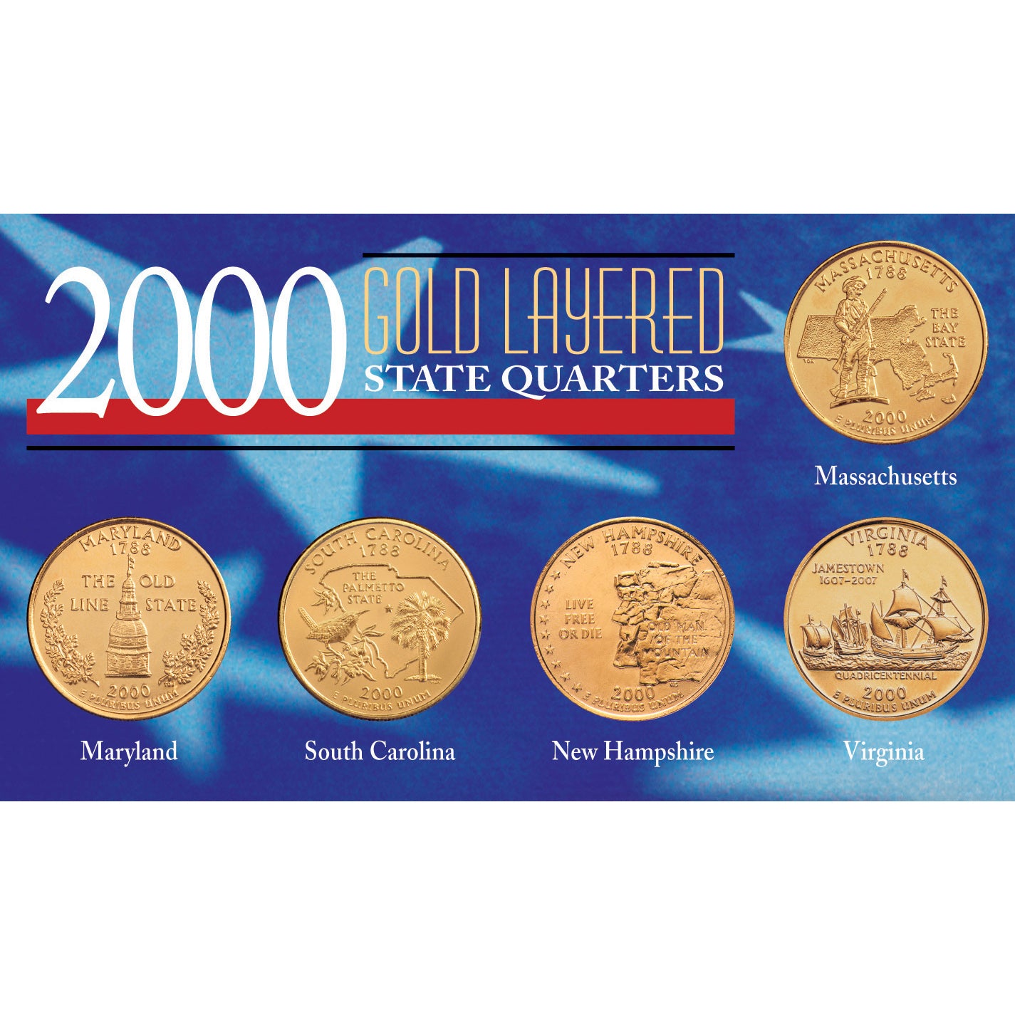 2000 Gold-Layered State Quarters – The Franklin Mint