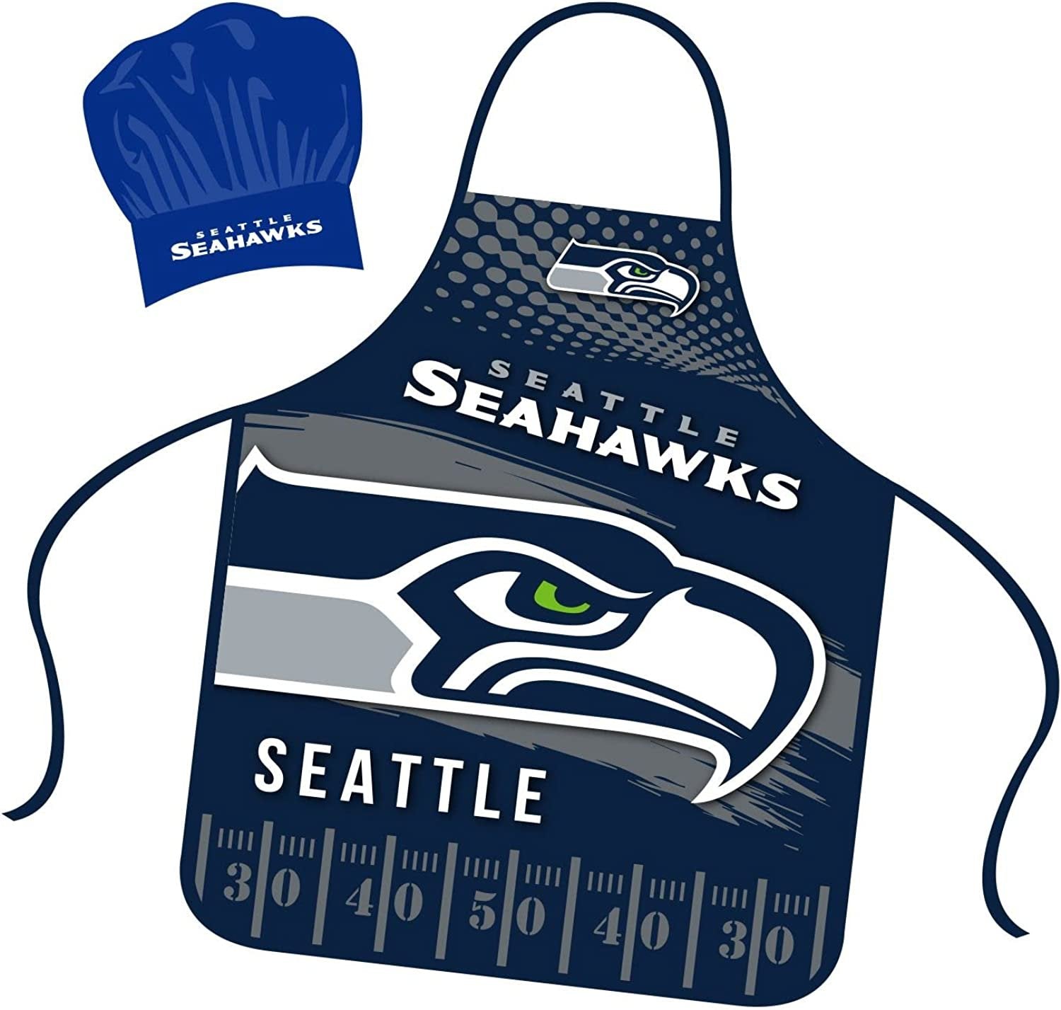 FranklinMint.com | Seattle Seahawks Apron Chef Hat Set Full Color ...
